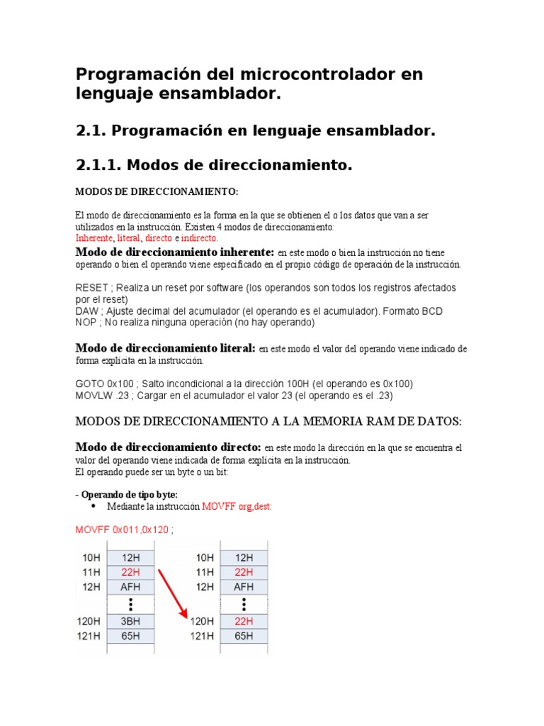 Programación Del Microcontrolador en Lenguaje Ensamblador | PDF | Lenguaje ensamblador ...