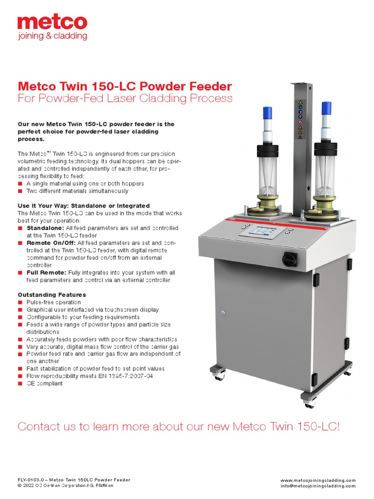 FLY 0103.0 Metco Twin150 LC | PDF