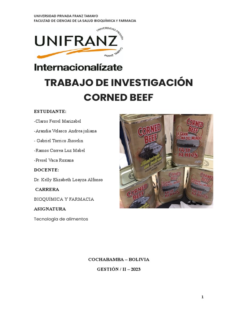 Corned Beef | PDF | Carne | Alimentos