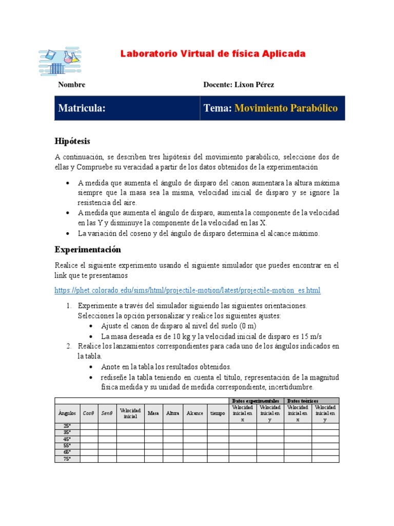 Proyecto Final de Laboratorio | PDF | Masa | Velocidad
