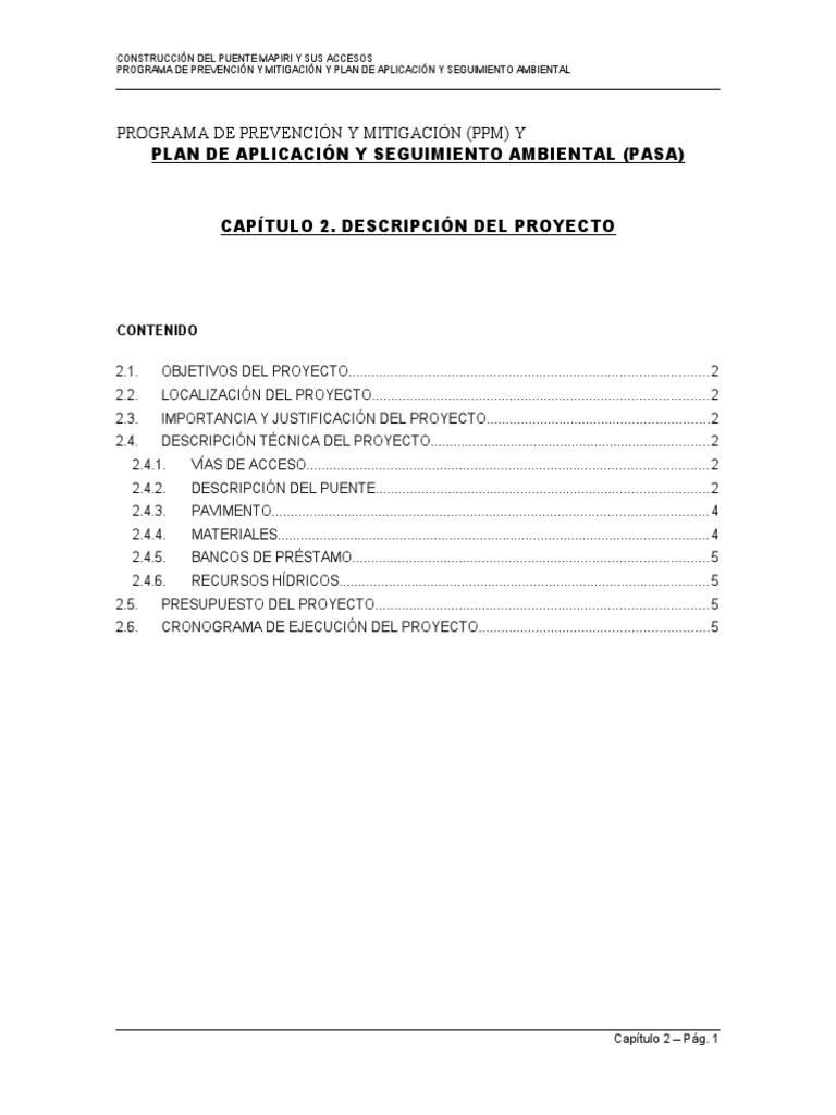 Cap 2 Descripción Del Proyecto | PDF