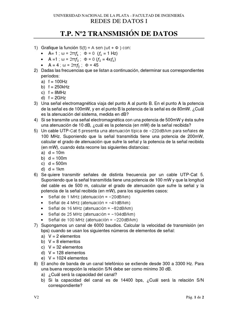 TP2 (1) | PDF | Ingenieria Eléctrica | Ingeniería Informática