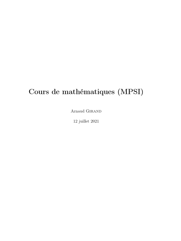 Poly | PDF | Fonction monotone | Logique mathématique