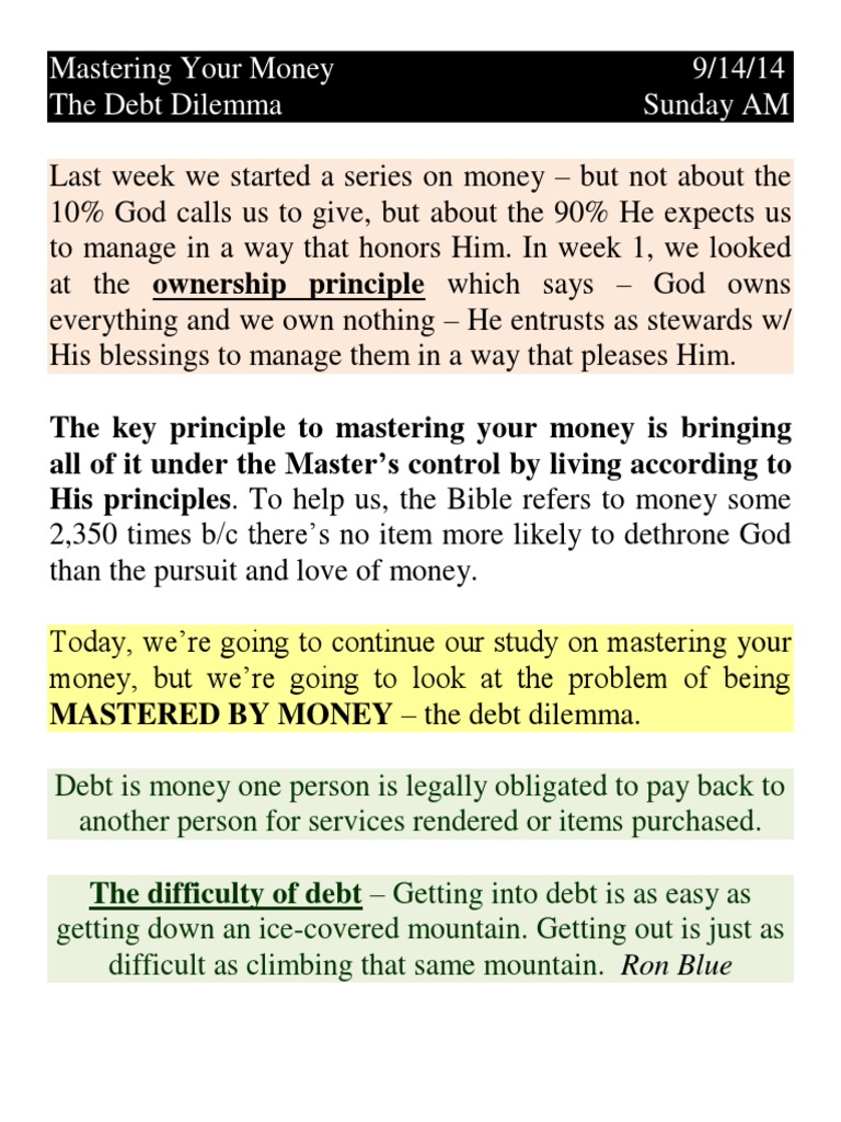 Overcoming the Debt Dilemma | PDF | Loans | Credit