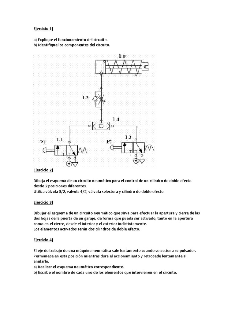 Ejercicios Neumatica | PDF | Neumático | Vehículo de motor