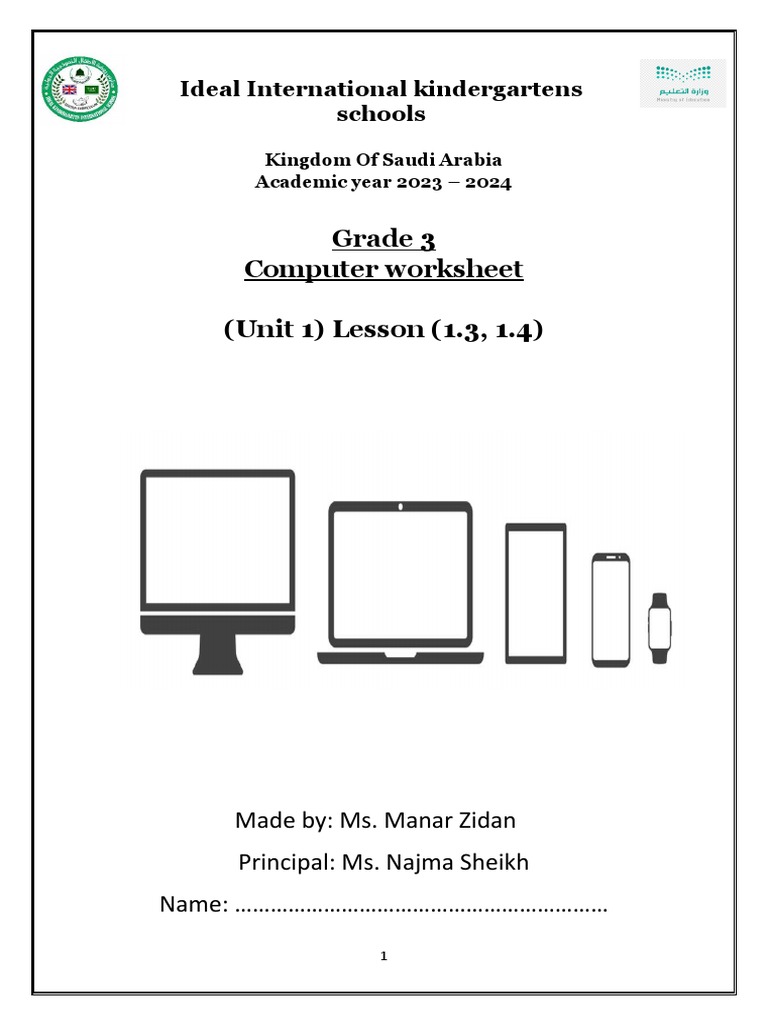 Grade 3 Computer Worksheet: Mobile Devices | PDF | Mobile Device ...