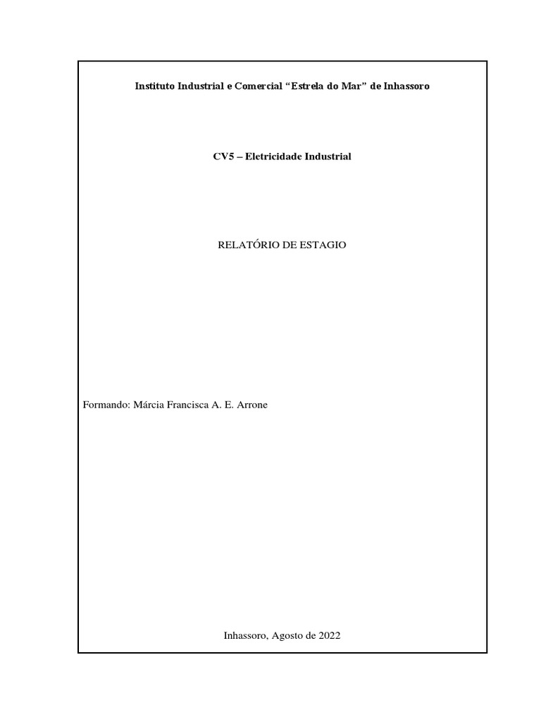 Relatório de Estagio Cv5 | Download grátis PDF | Qualidade (negócios ...