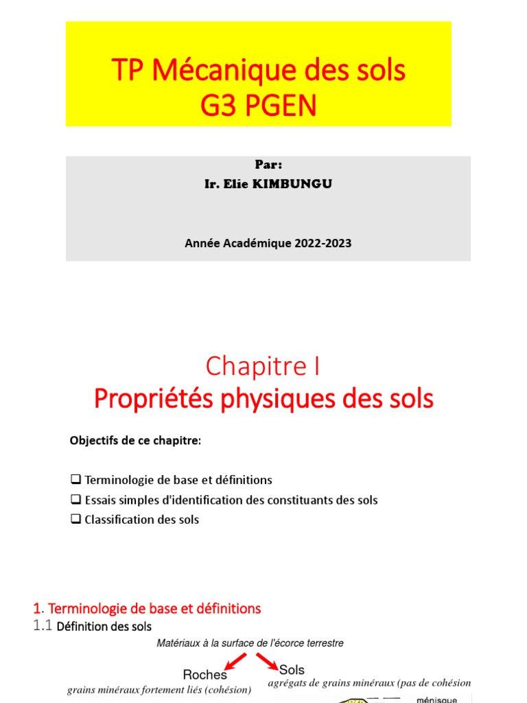 TP Mecasol 2023 | PDF | Sciences de la terre | Sciences physiques