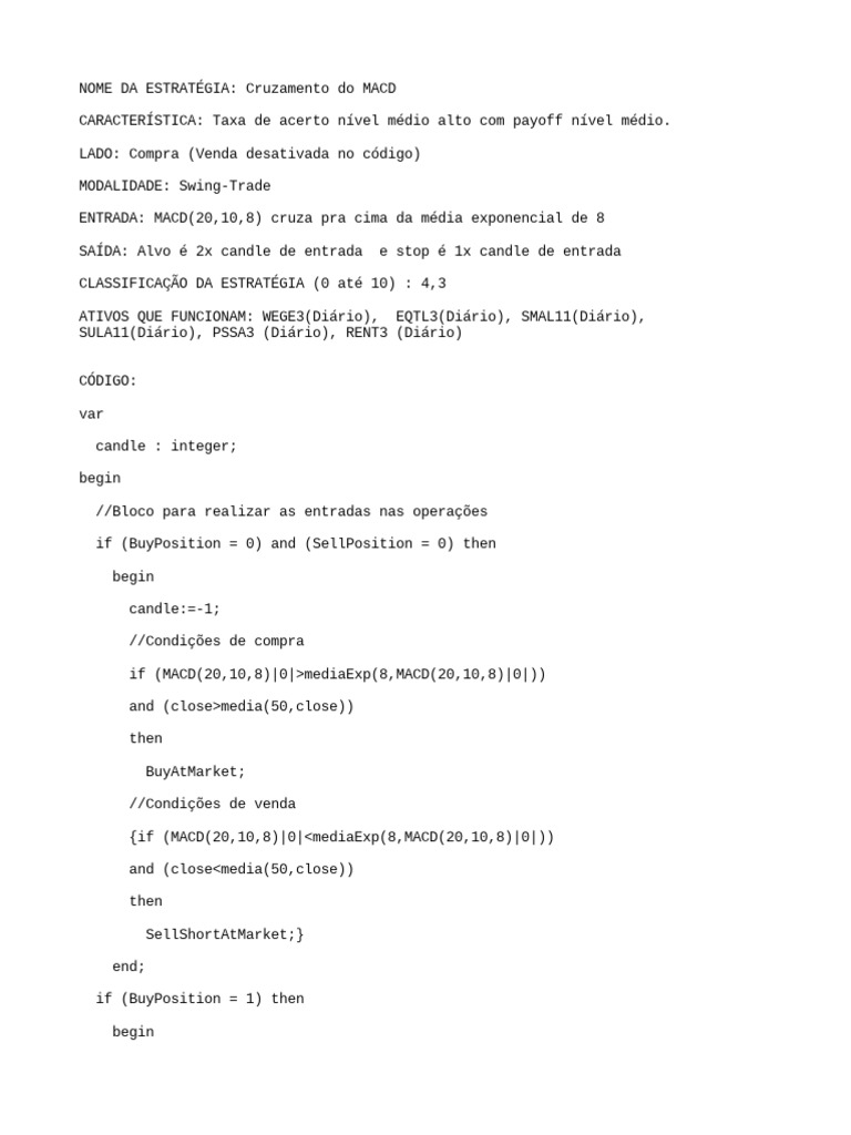 Cruzamento Do MACD | PDF