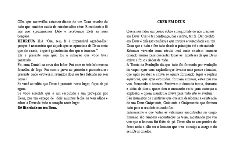Crer em Deus | PDF | Deus | Fé