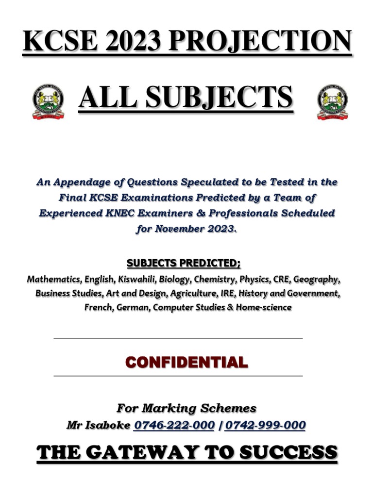 KCSE 2023 Exam Prediction Series | PDF | Kenya | Israelites