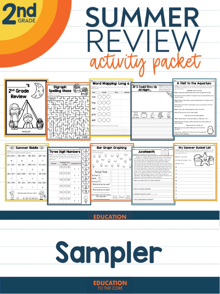 Summer Review Freebie - 2nd Grade | PDF