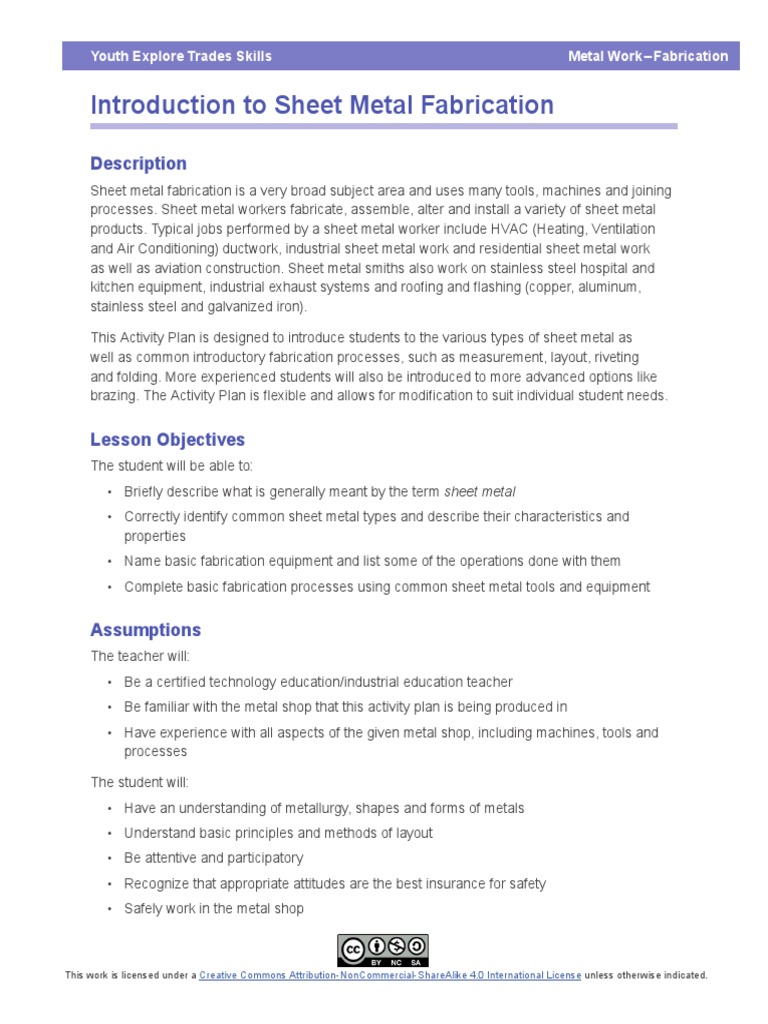 Introduction to Sheet Metal Fabrication | PDF | Sheet Metal | Steel