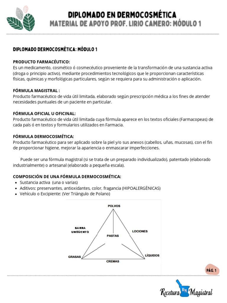 Material de Apoyo Diplomado - Modulo 1 | PDF | Farmacéutico | Suspensión (Química)
