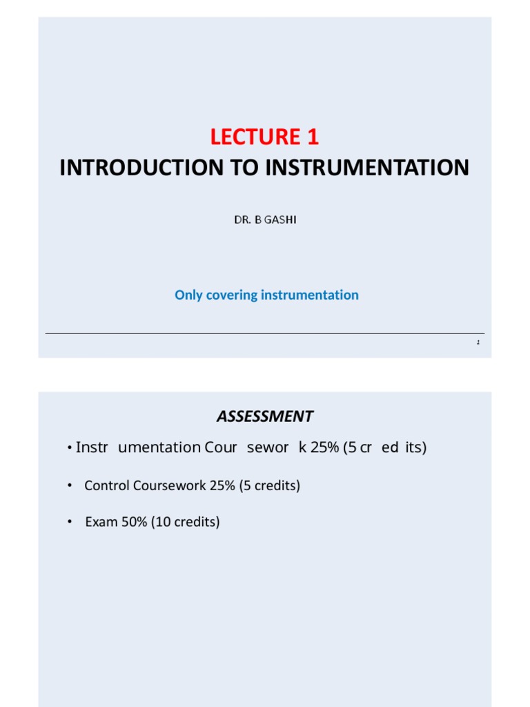 Introduction To Instrumentation | PDF | Accuracy And Precision | Sensor