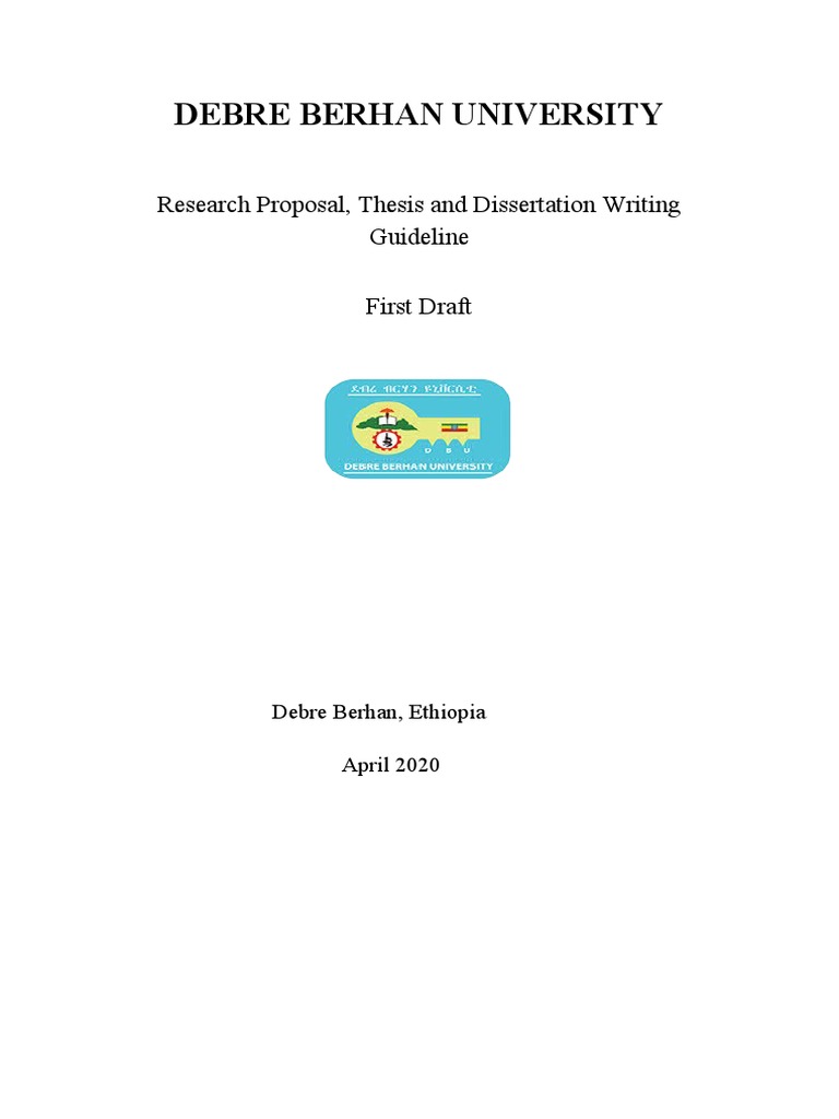 DBU Thesis, Research, Research Proposal Guideline | PDF | Thesis | Methodology