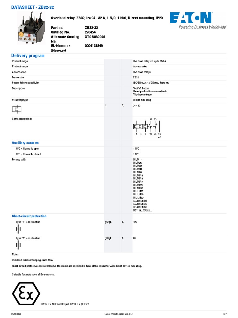 Ficha Técnica - ZB32-32 | PDF | Fuse (Electrical) | Switch