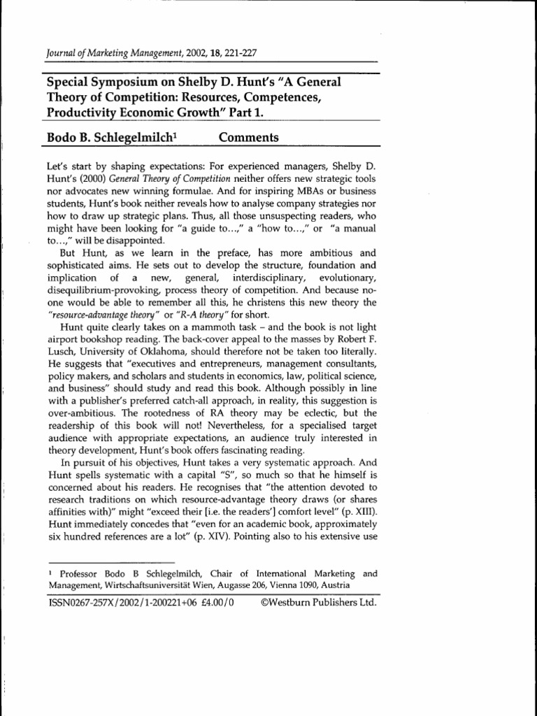 A General Theory of Competition p1 | PDF