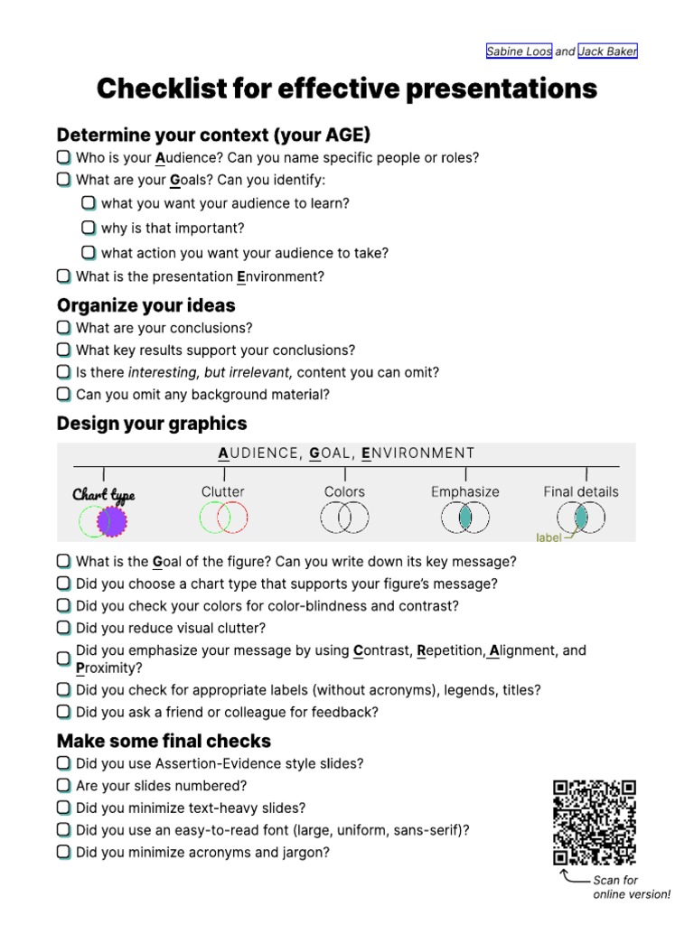 Effective Presentation Design Checklist | PDF | Graphics | Computing