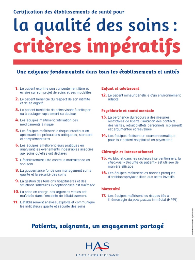 Affiche Criteres Imperatifs | PDF