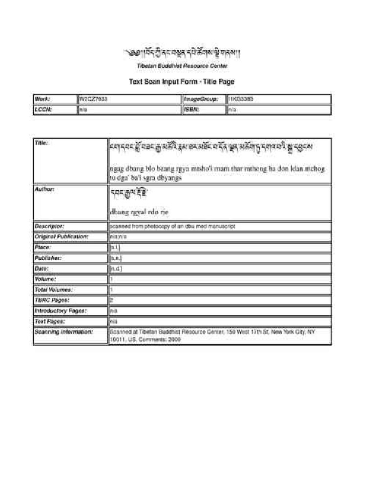 Fifth Dalai Lama, Smon 'Gro | PDF