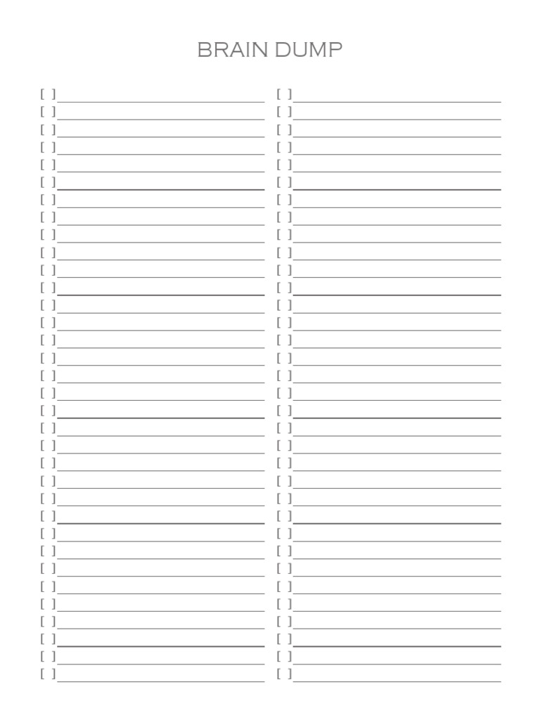 Form, Brain Dump | PDF