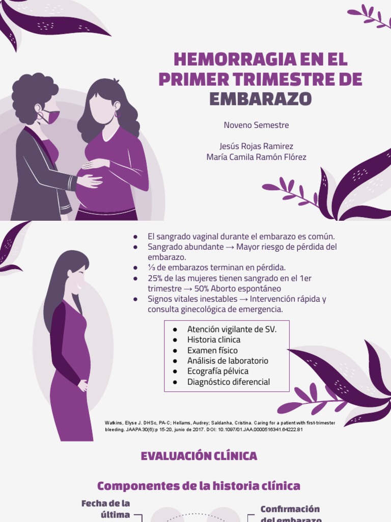 Hemorragia en El Primer Trimestre de Embarazo | PDF | Enfermedades y trastornos | Medicina CLINICA