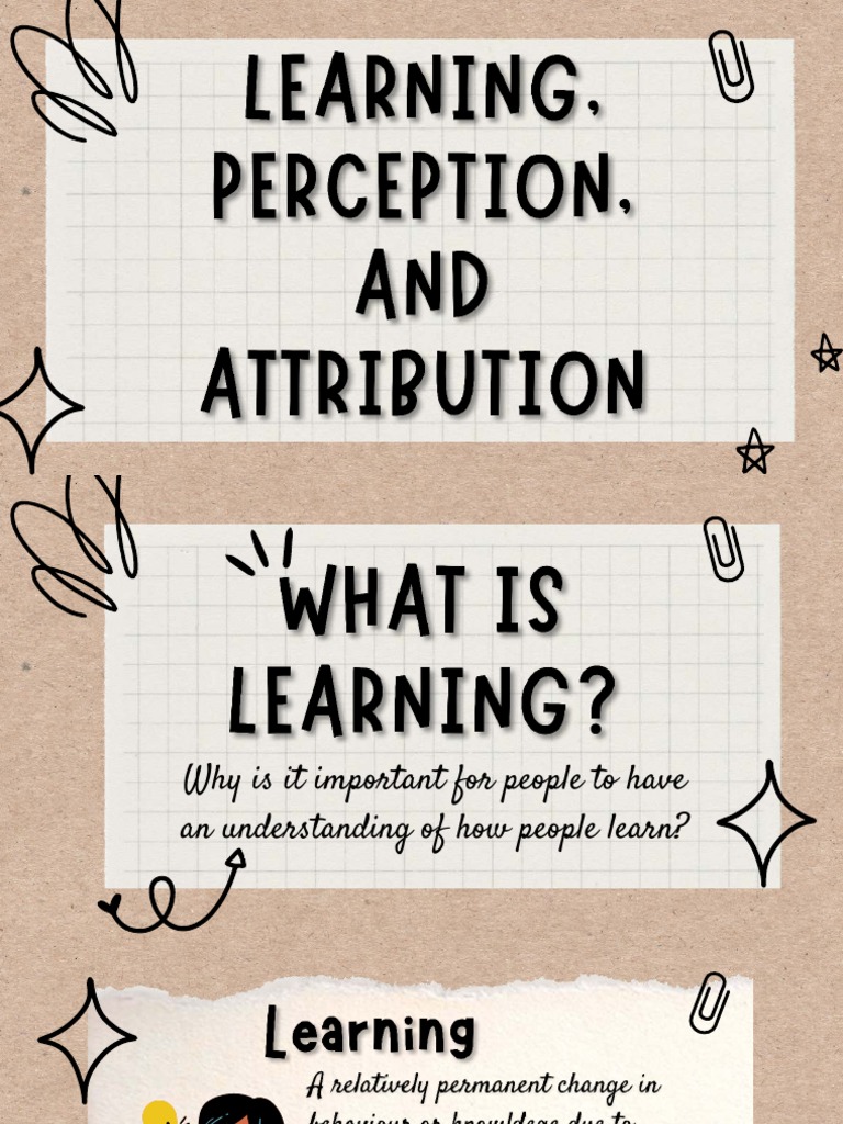 Understanding Learning Perception | PDF | Learning | Psychological Concepts