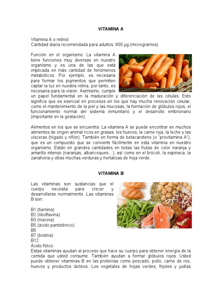 Vitamina A B C D K | Descargar gratis PDF | Vitamina a | Vitamina D
