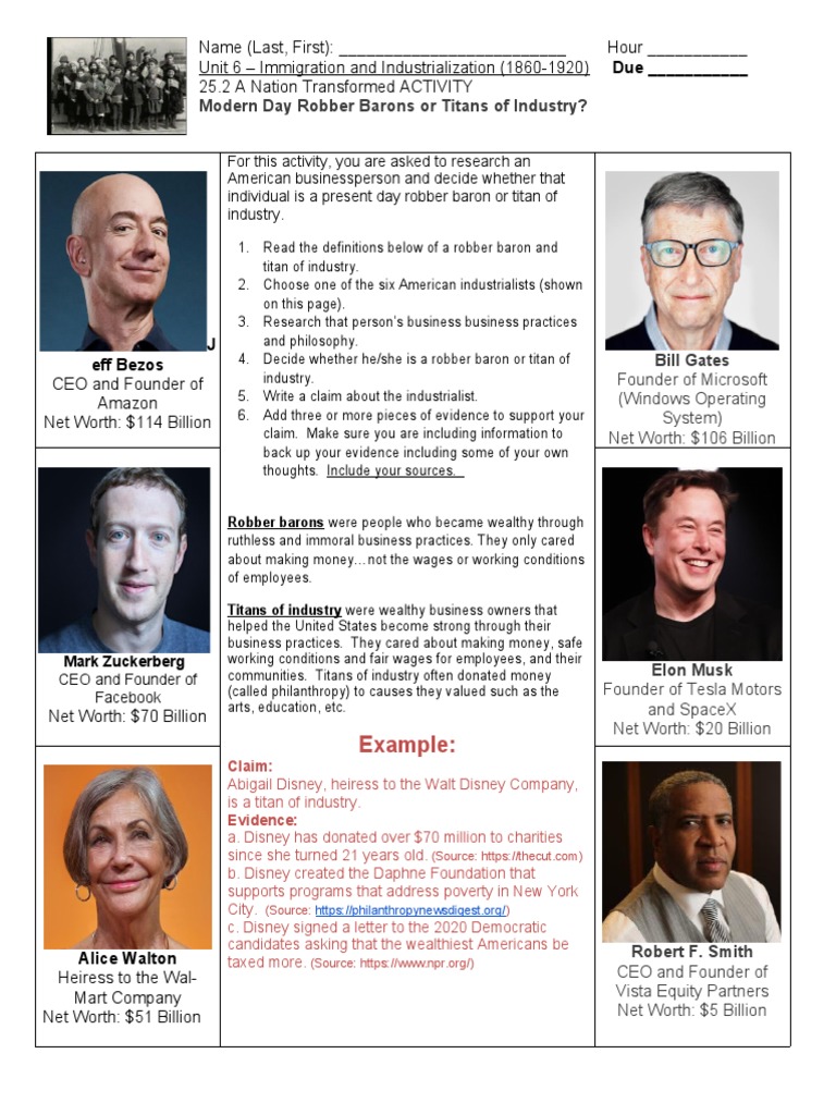 Robber Barren or Captain of Industry | PDF | Economy Of The United ...