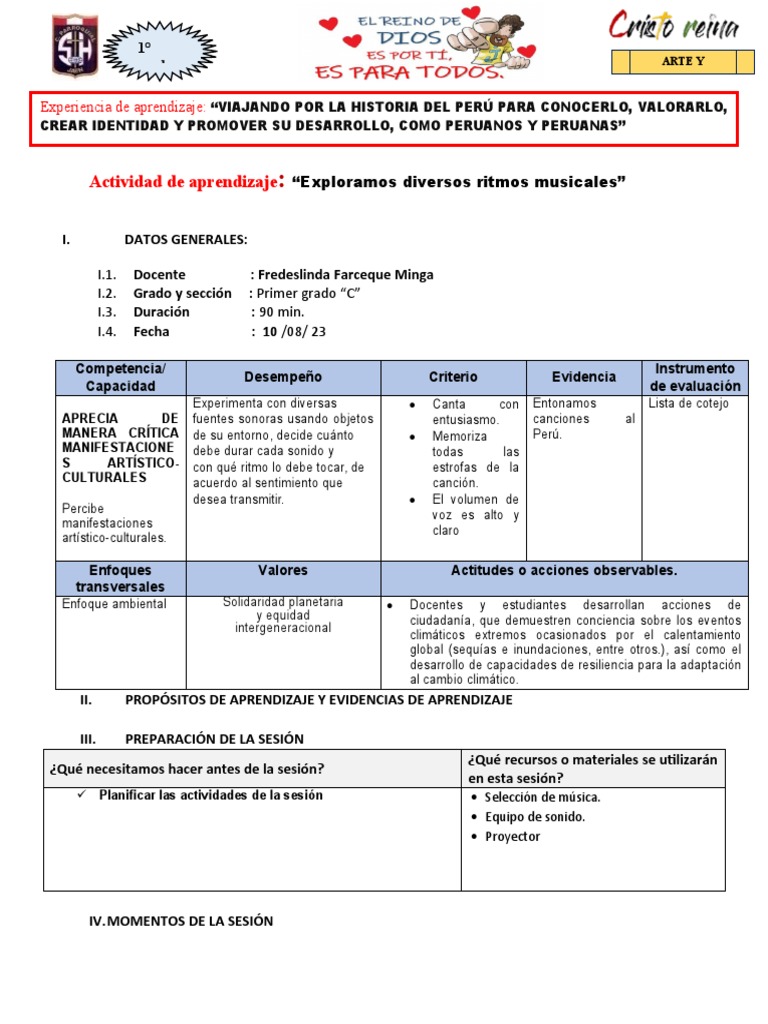 Sesion de Arte Cantamos Al Perú | PDF | Canciones | Perú