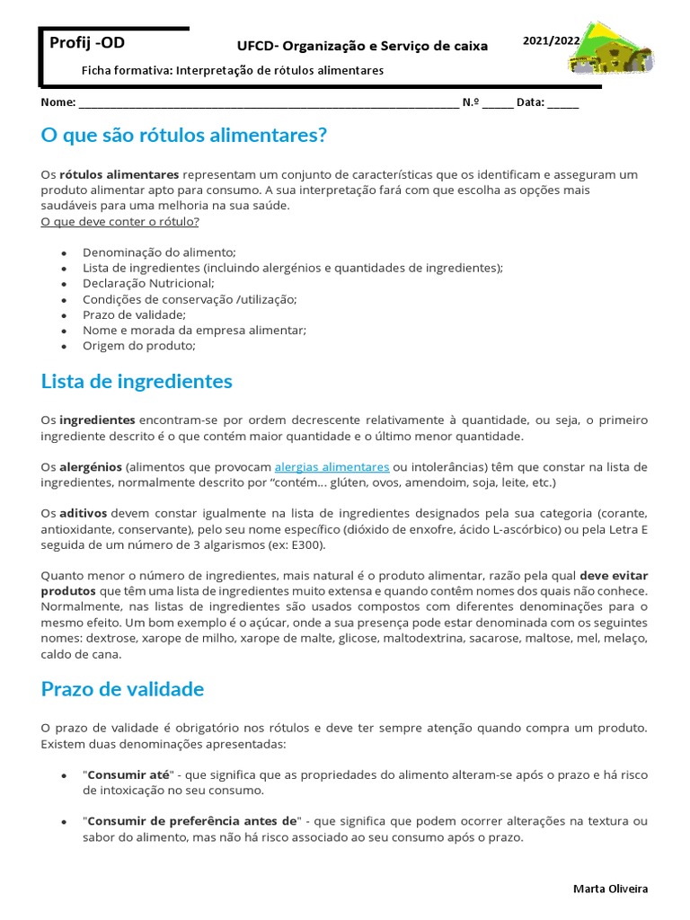 Guia Completo sobre Rótulos Alimentares | PDF | Gordura | Alimentos