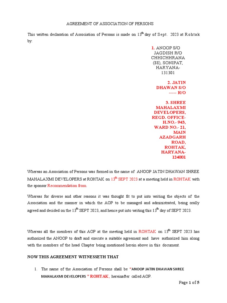 BJS AOP Sample Document | PDF