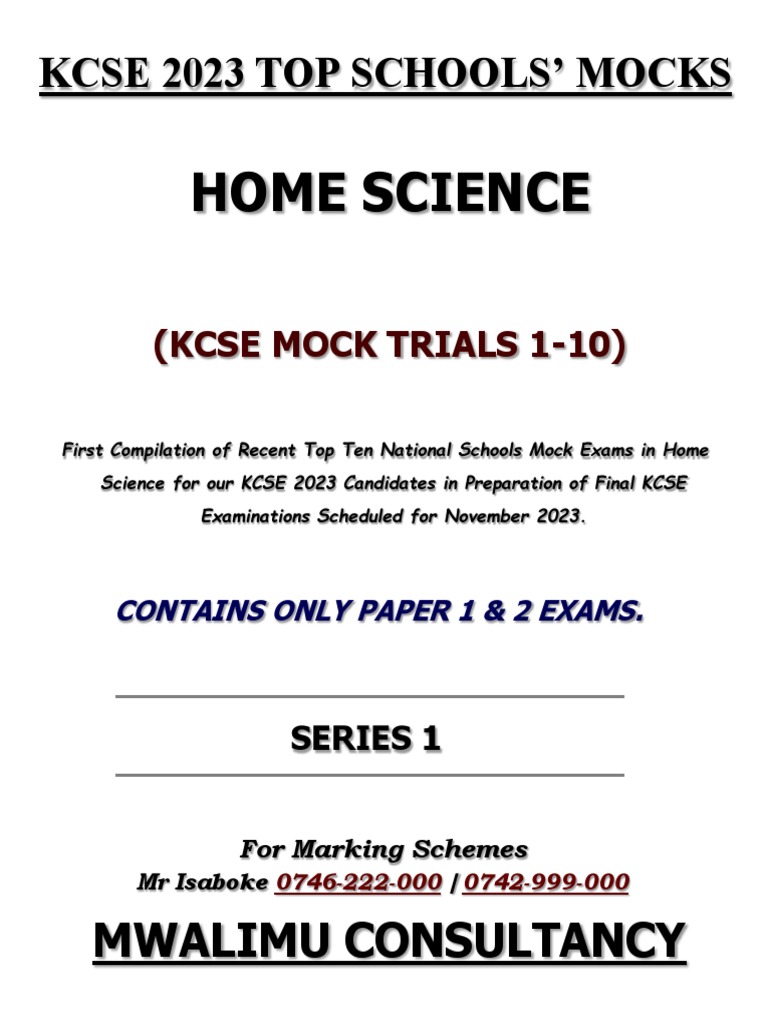 Home Science 2023 Top School's Mocks | PDF | Seam (Sewing) | Blouse