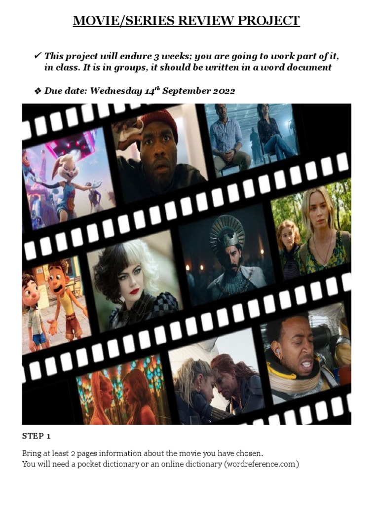 Movies Project Work | PDF | Games & Activities