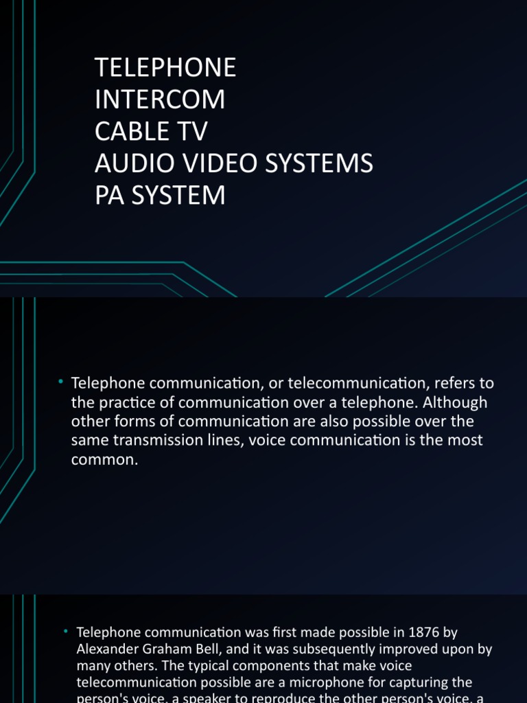 Telephone | PDF | Cable Television | Videotelephony