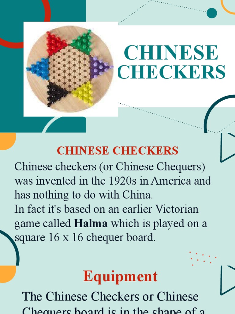 Chinese Checkers: Rules and History | PDF