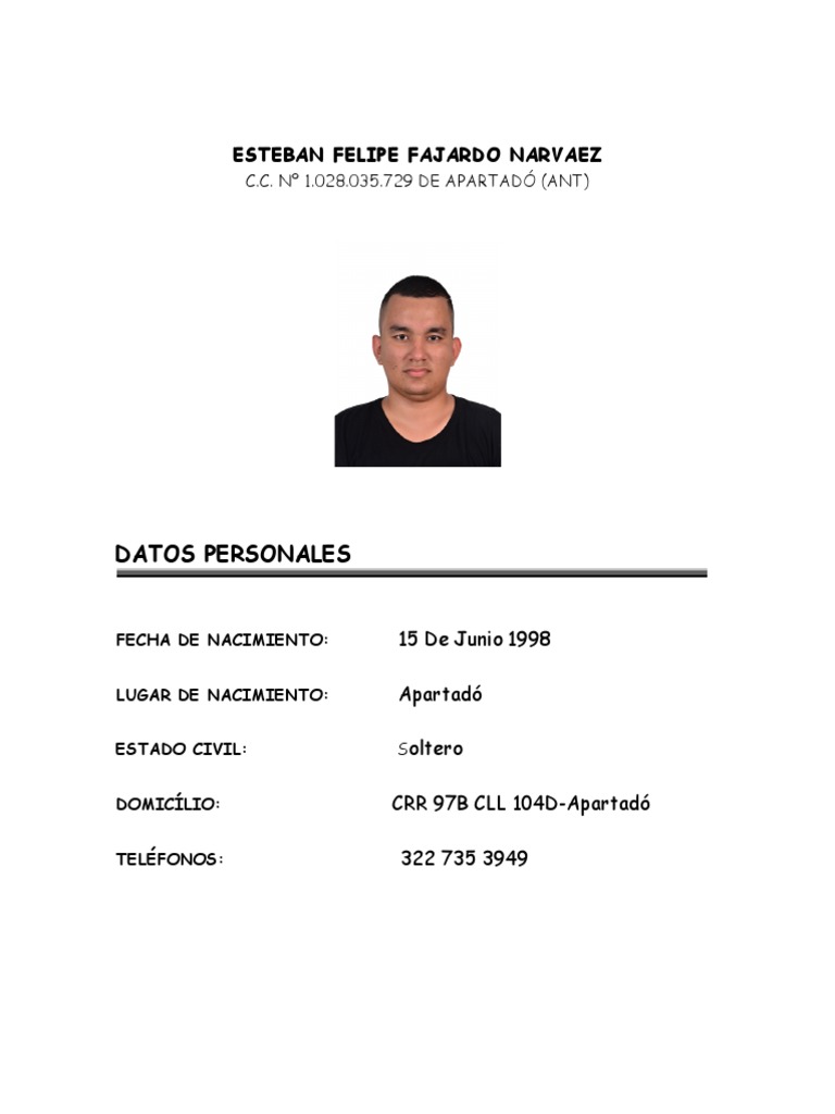 Hoja - de - Vida - Esteban... | PDF