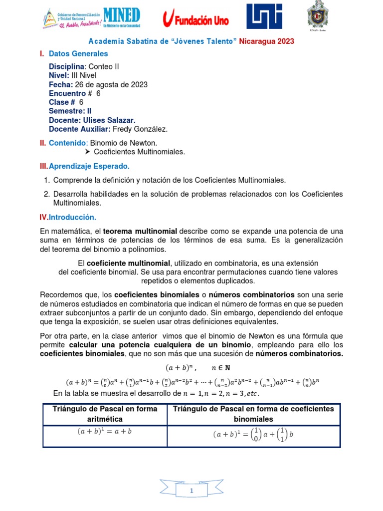 Clase # 6 Conteo - II | PDF