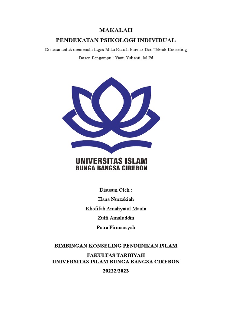Pendekatan Psikologi Individual dalam Konseling | PDF | Sains & Matematika