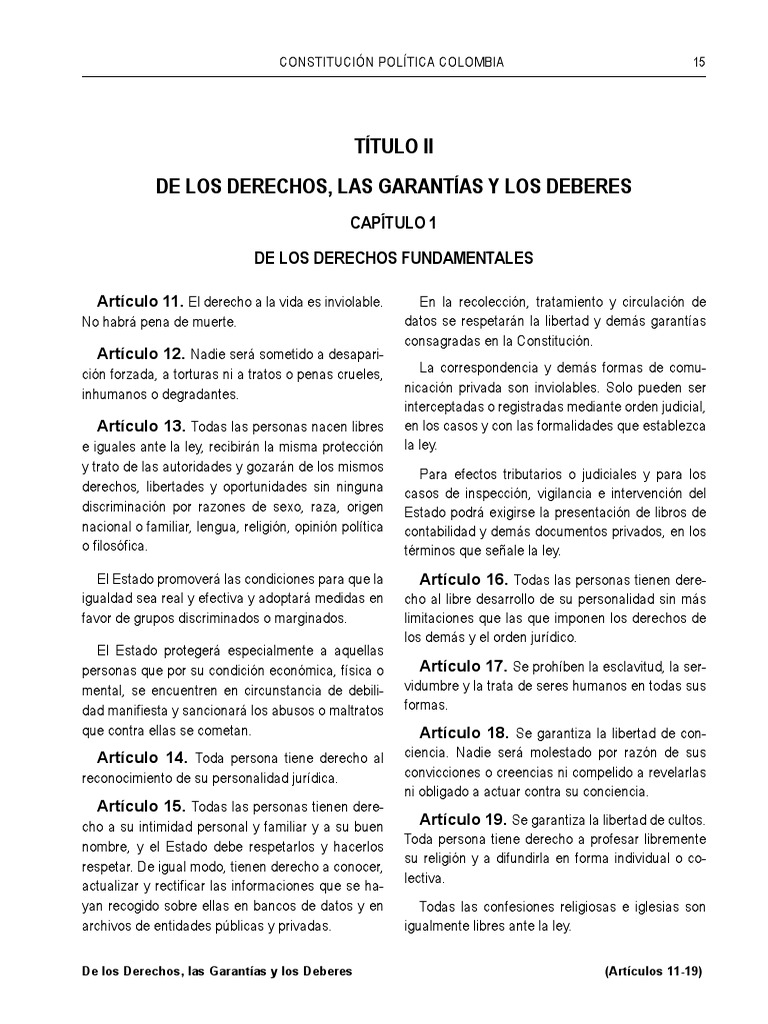 Constitucion Politica De Colombia 2015 16 Descargar Gratis Pdf