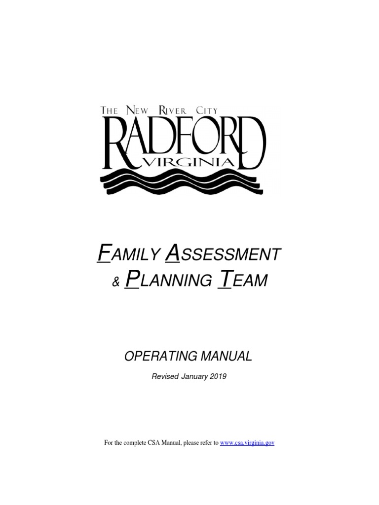 Radford FAPT Manual 2019 | PDF | Child Protective Services | Foster Care