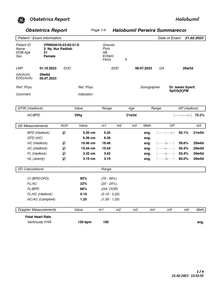 Obstetrics Report for Expectant Mothers | PDF