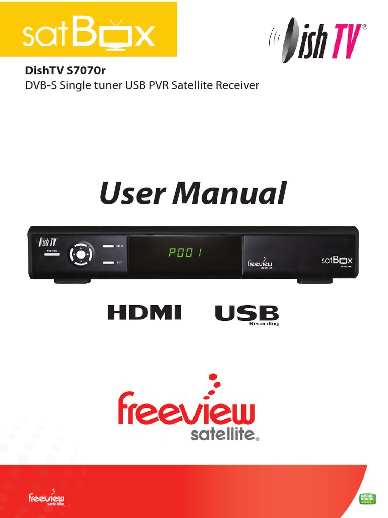 Dish TV s7070r User Manual v4 | PDF | Hdmi | Set Top Box