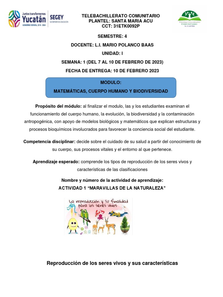 Matematicas Semana 1 Unidad 1 | PDF Matematicas Semana 1 Unidad 1 | PDF