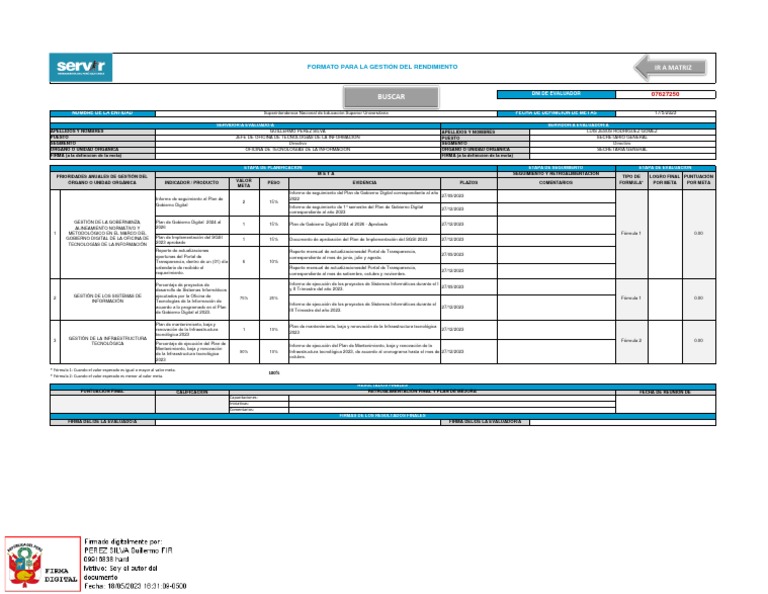 Formato GDR 2023 - DIREC - OTI - (R) | PDF | Gobierno E