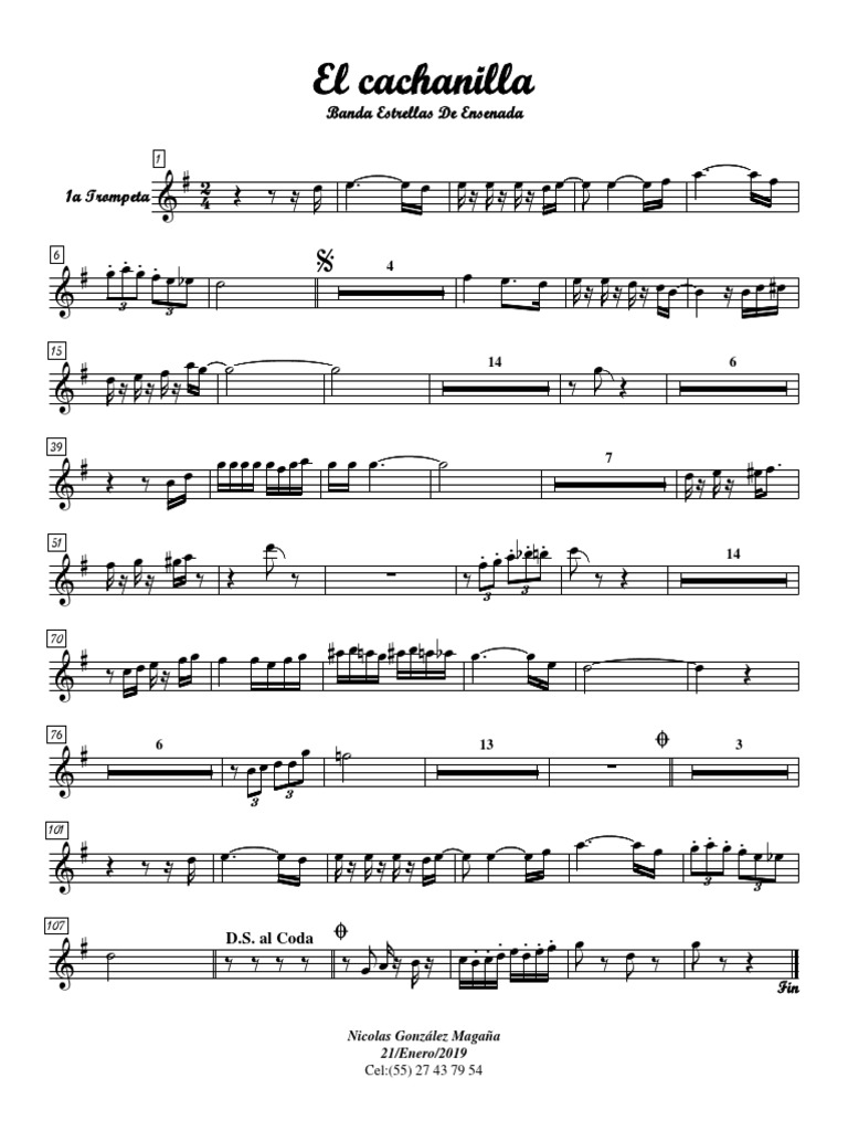 Acordes y Letra de "El Cachanilla" | PDF