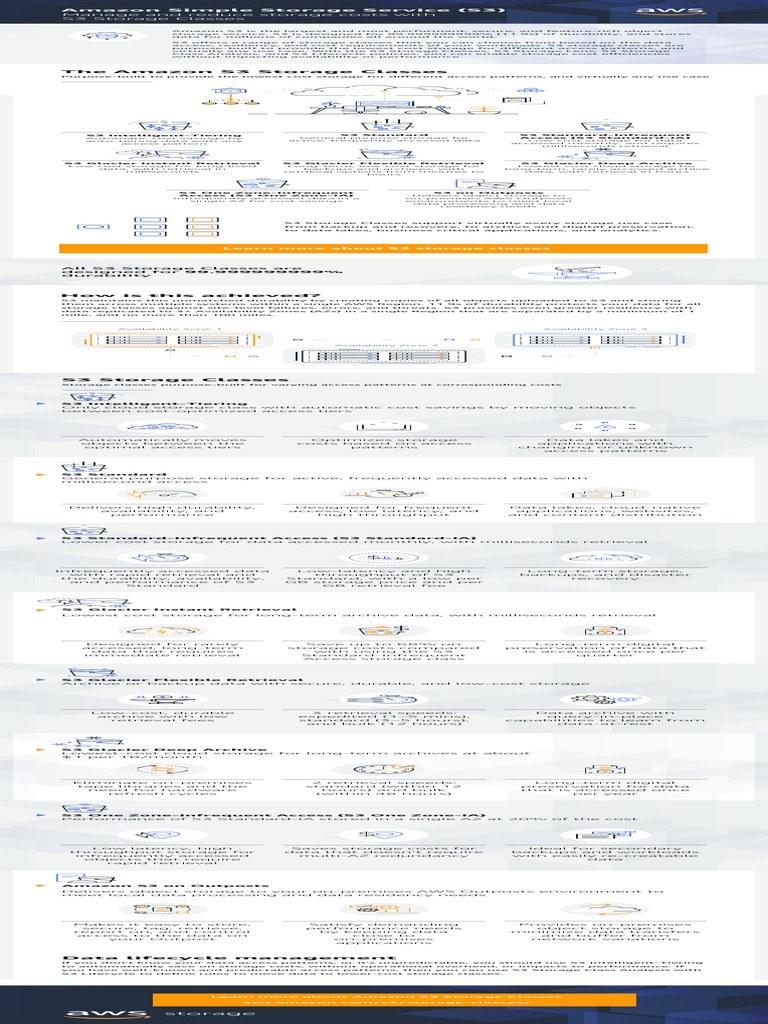 Amazon S3 Storage Classes Overview | PDF | Computer Data Storage | Backup