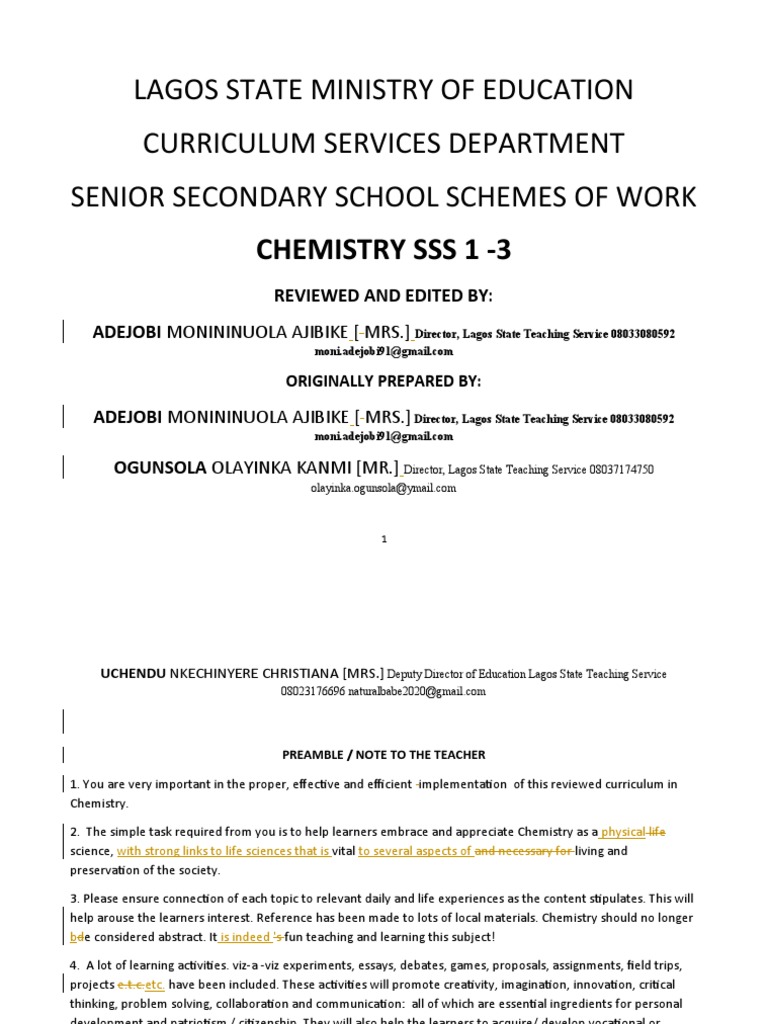 REV AND EDITED CHEMISTRY SCHEMES Input CSN WBOOK | PDF | Mixture ...