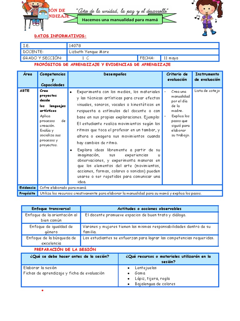1º E3 S2 Sesión D5 Arte Hacemos Una Manualidad para Mamà | PDF ... 1º E3 S2 Sesión D5 Arte Hacemos Una Manualidad para Mamà | PDF ...